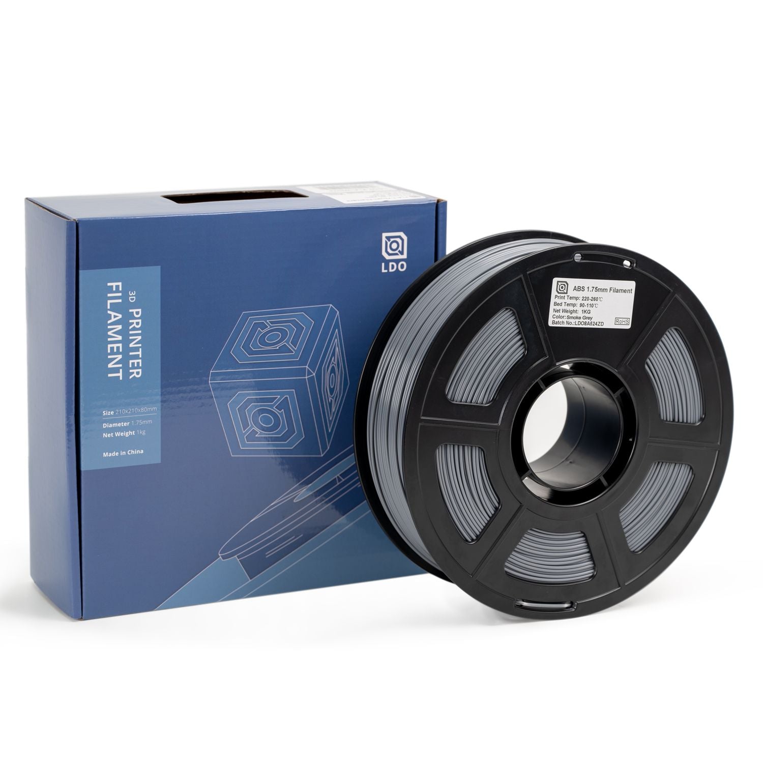 Smoke Gray ABS by LDO filament 1kg spool AMS friendly – Fabreeko