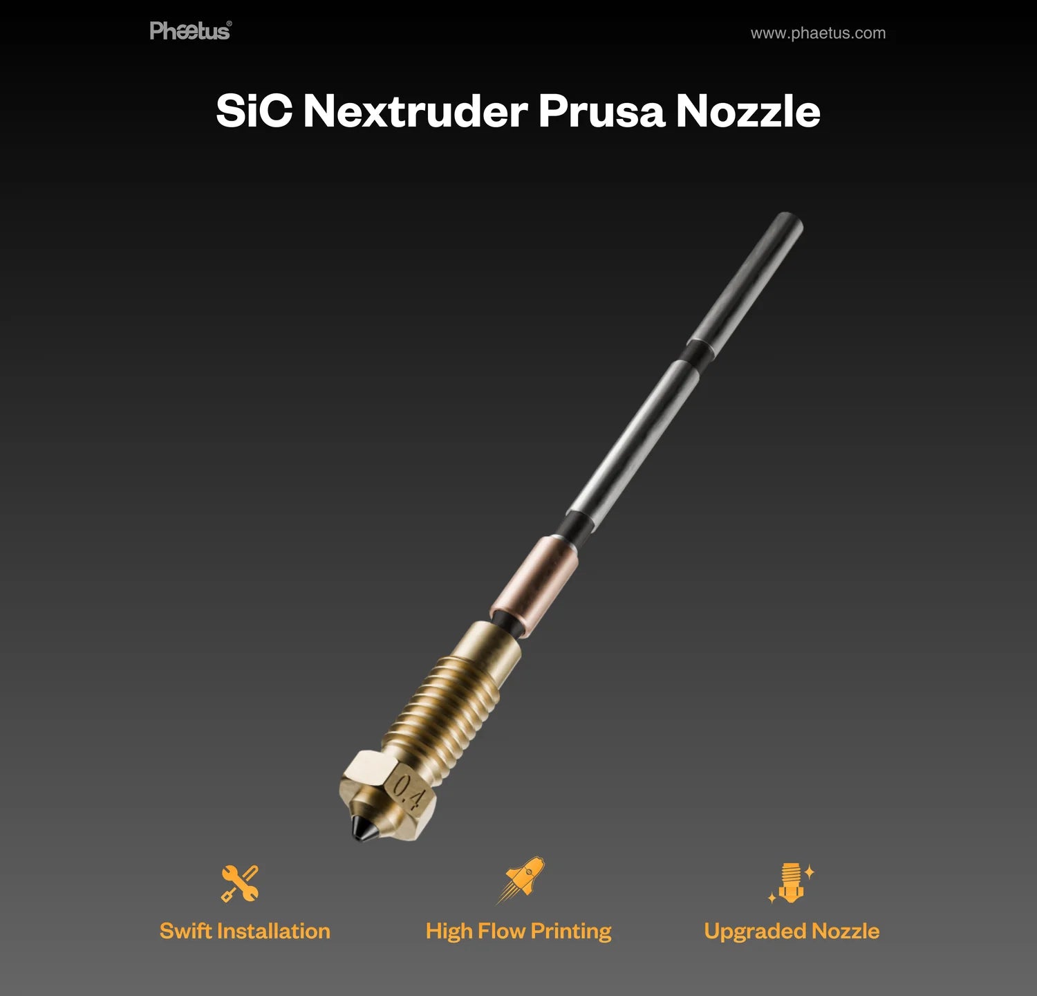 Phaetus SiC Prusa neXtruder Nozzle — MK4 / MK3.9 / XL – Fabreeko