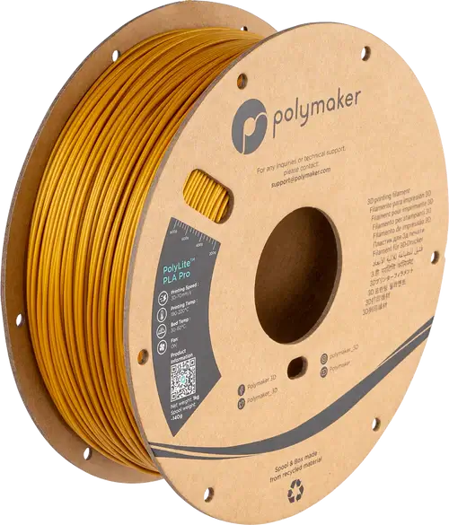 Polymaker PolyLite PLA Pro Metallic Gold 1KG – Fabreeko